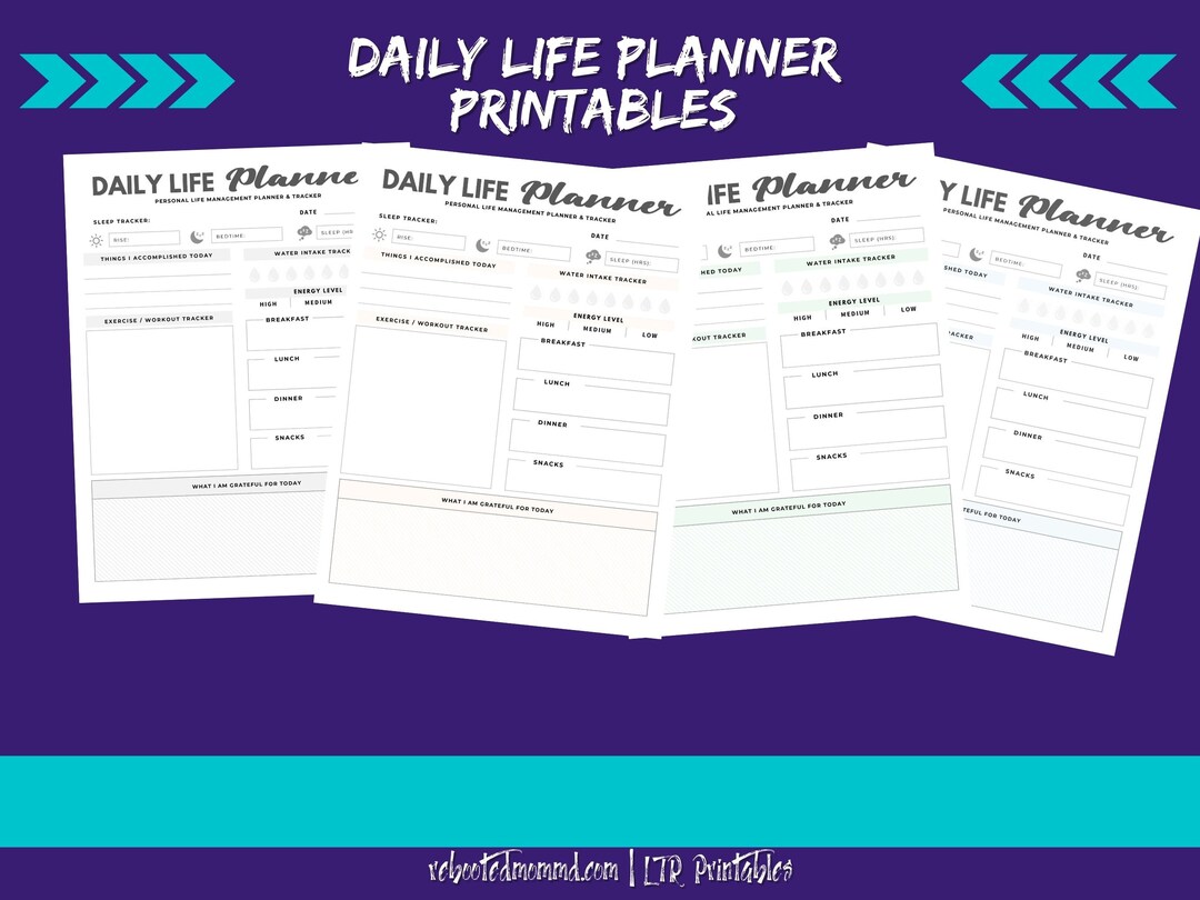 Daily Life Planner Printables | Life Journal | Daily Planner | Daily ...