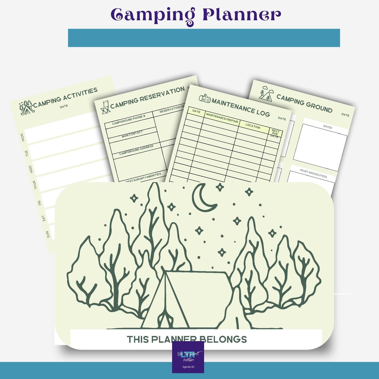 Complete Camping Journal Pages | Camping Planner, Packing Lists ...