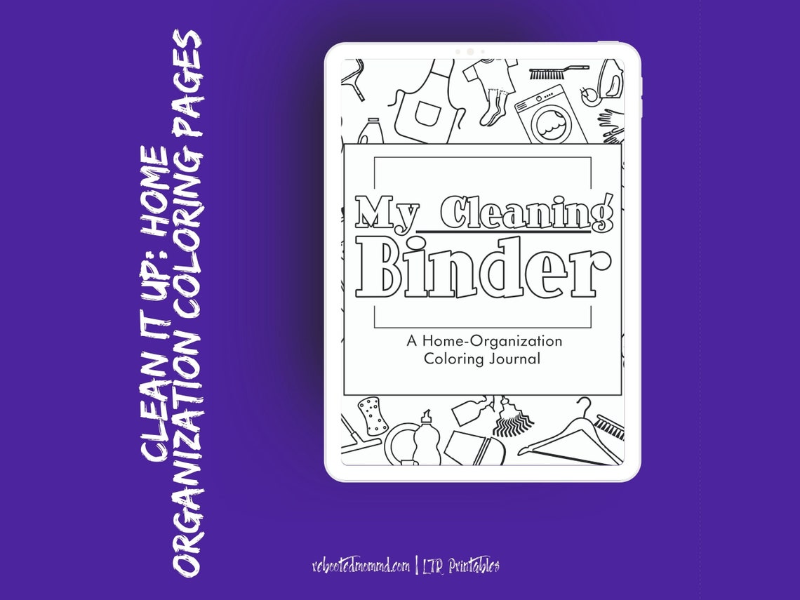 Cleaning Coloring Page Printables Cleaning Checklists - Etsy