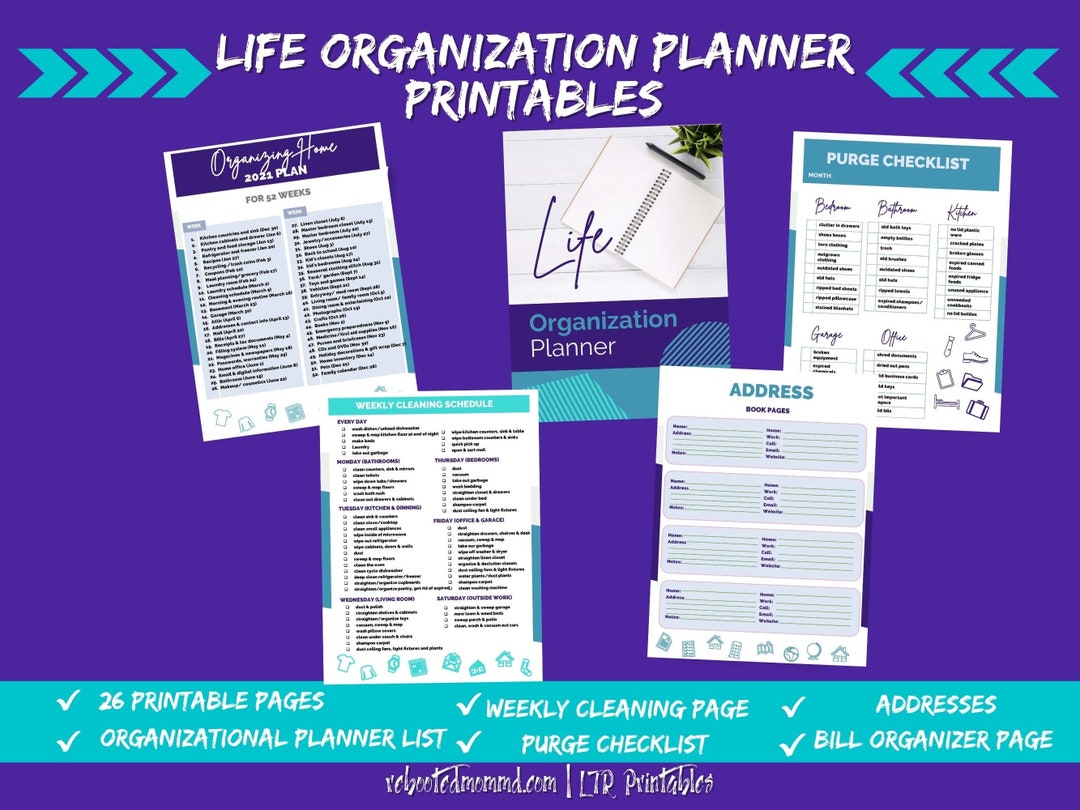 Life Organization Planner Printables Life Planner Pages home Planner ...