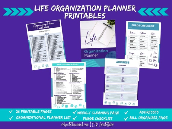 Life Organization Planner Printables Life Planner Pages | Etsy