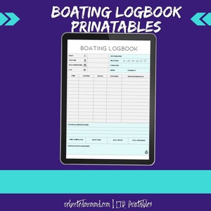 Boating Logbook Printables | Boating Journal | Boating Diary | Boating ...
