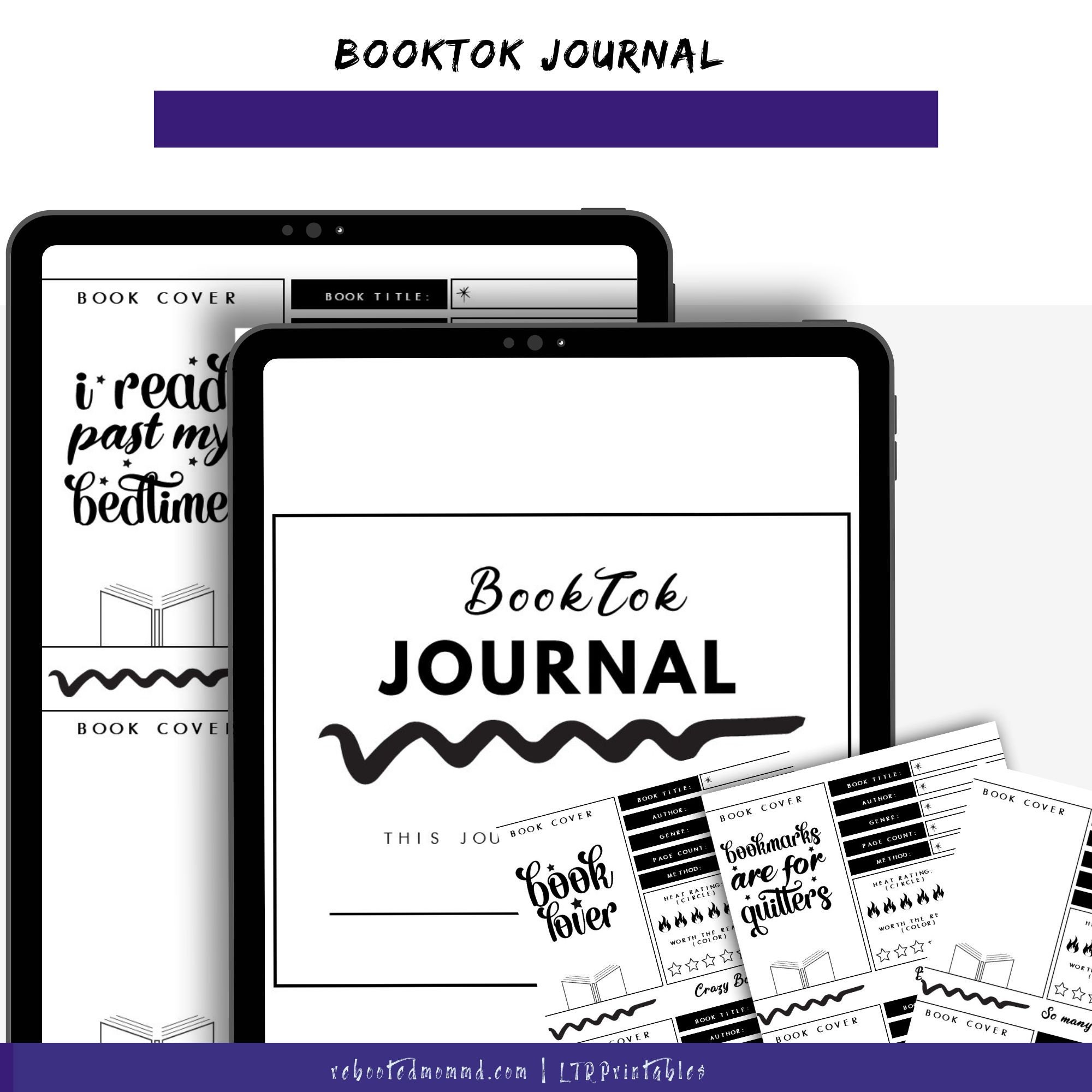 Booktok Journal Book List Printables Journal for Books Book Notes Pages ...