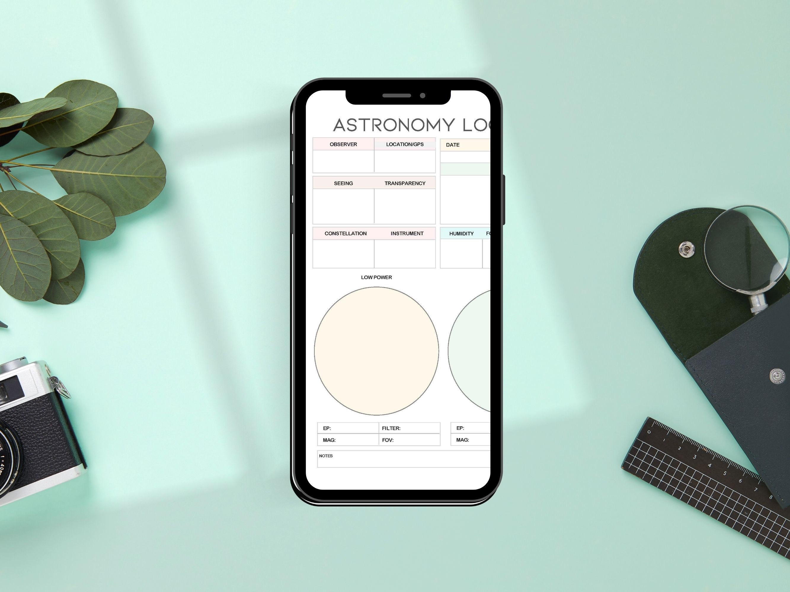 Astronomy Logbook Printable Pages | Telescope Diary (instant Download ...