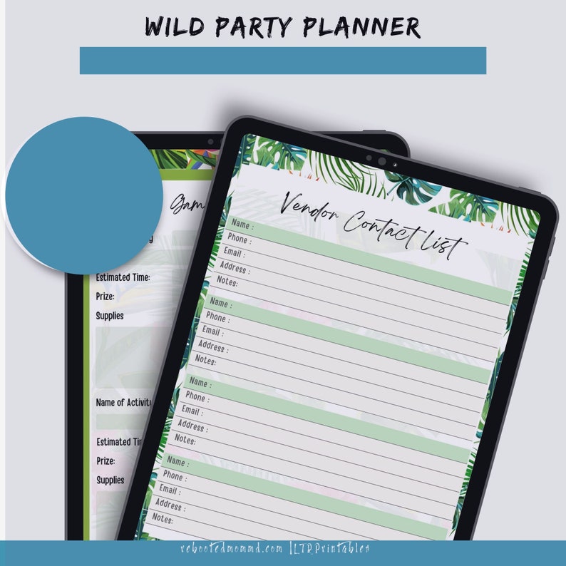 Party Planner Printables Jungle-themed Party Planner | Etsy