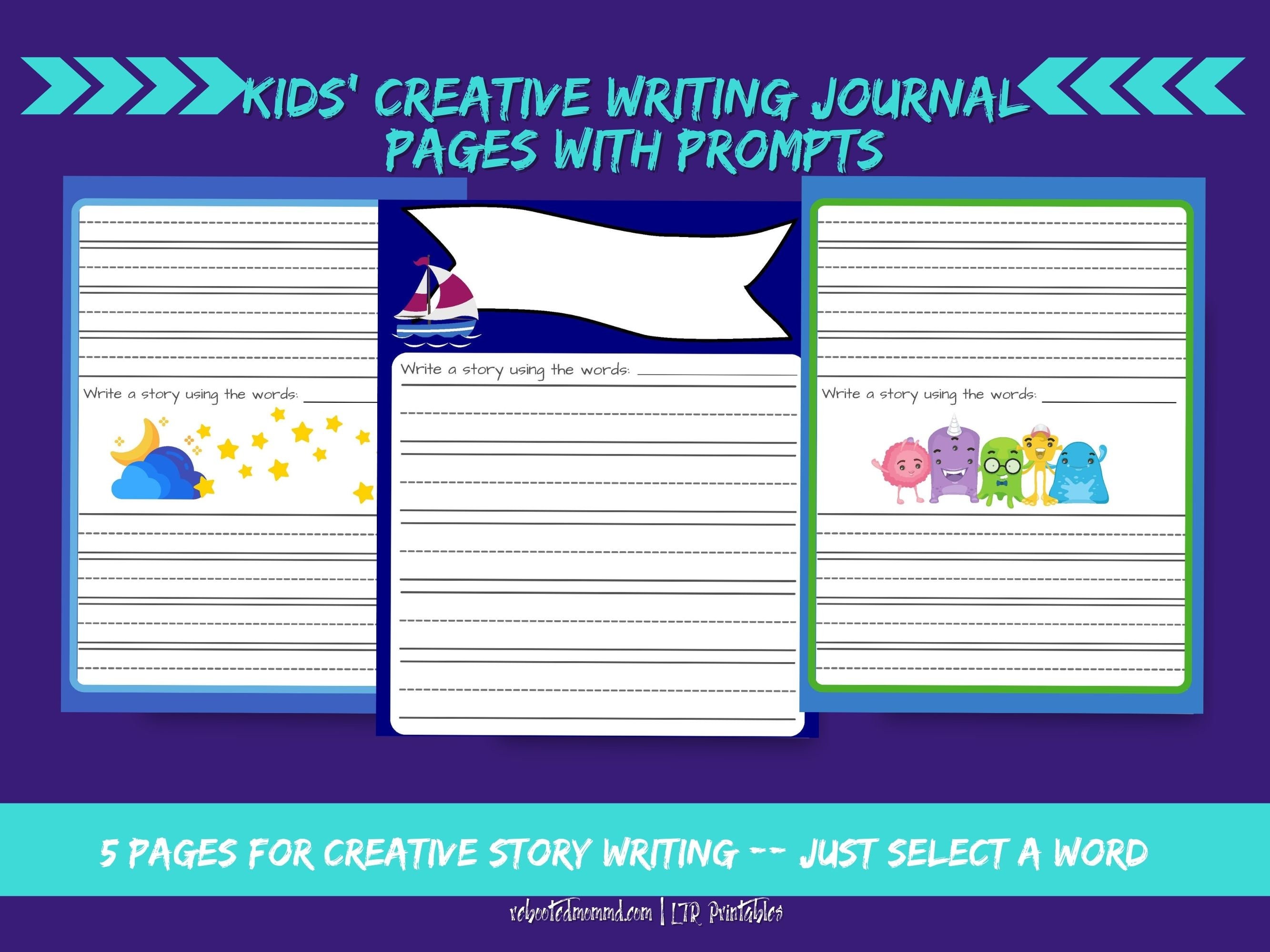 Kids' Creative Writing Worksheet Printables & Prompts - Etsy