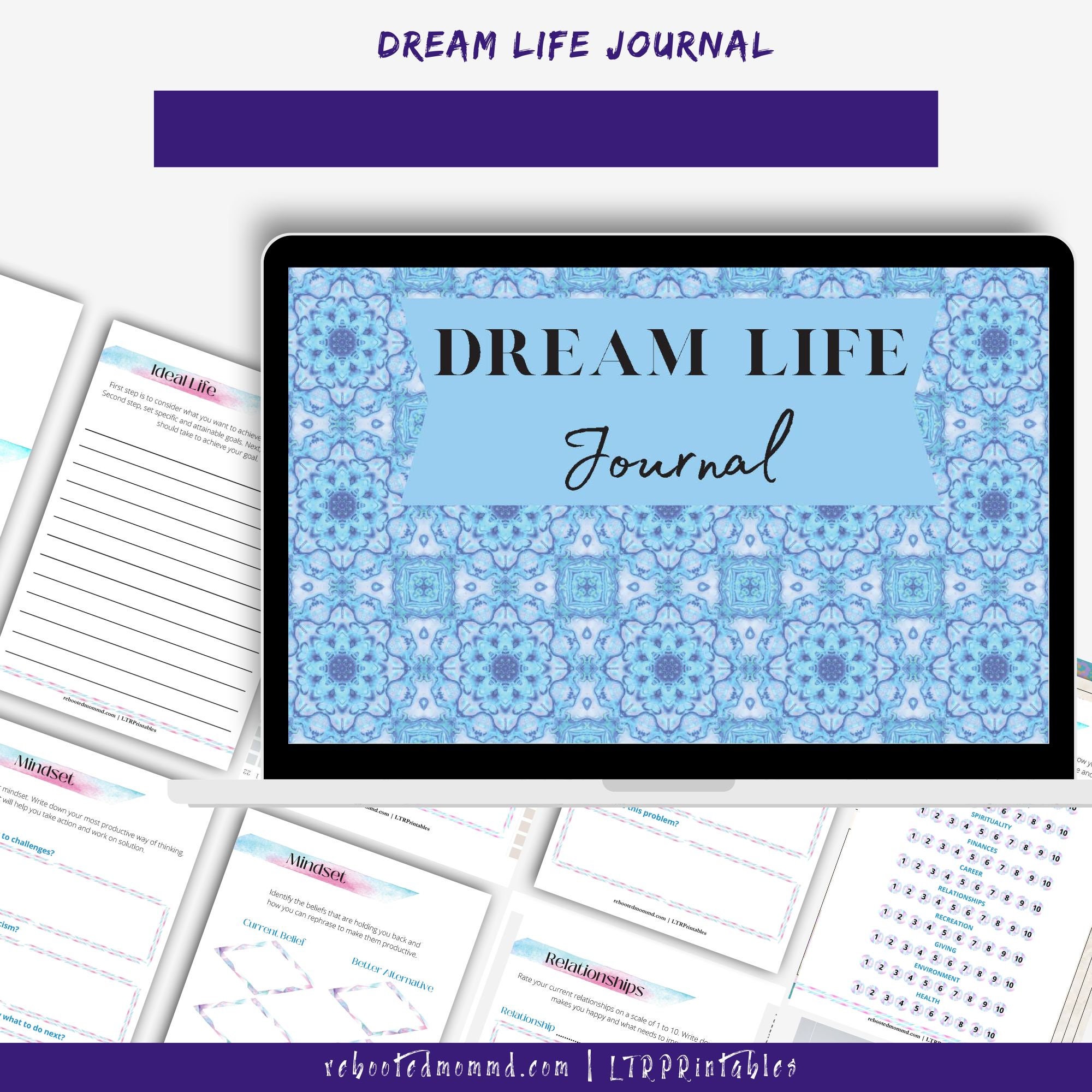 Dream Life Planner Printables Dream Life Journal Vision Board Bucket ...