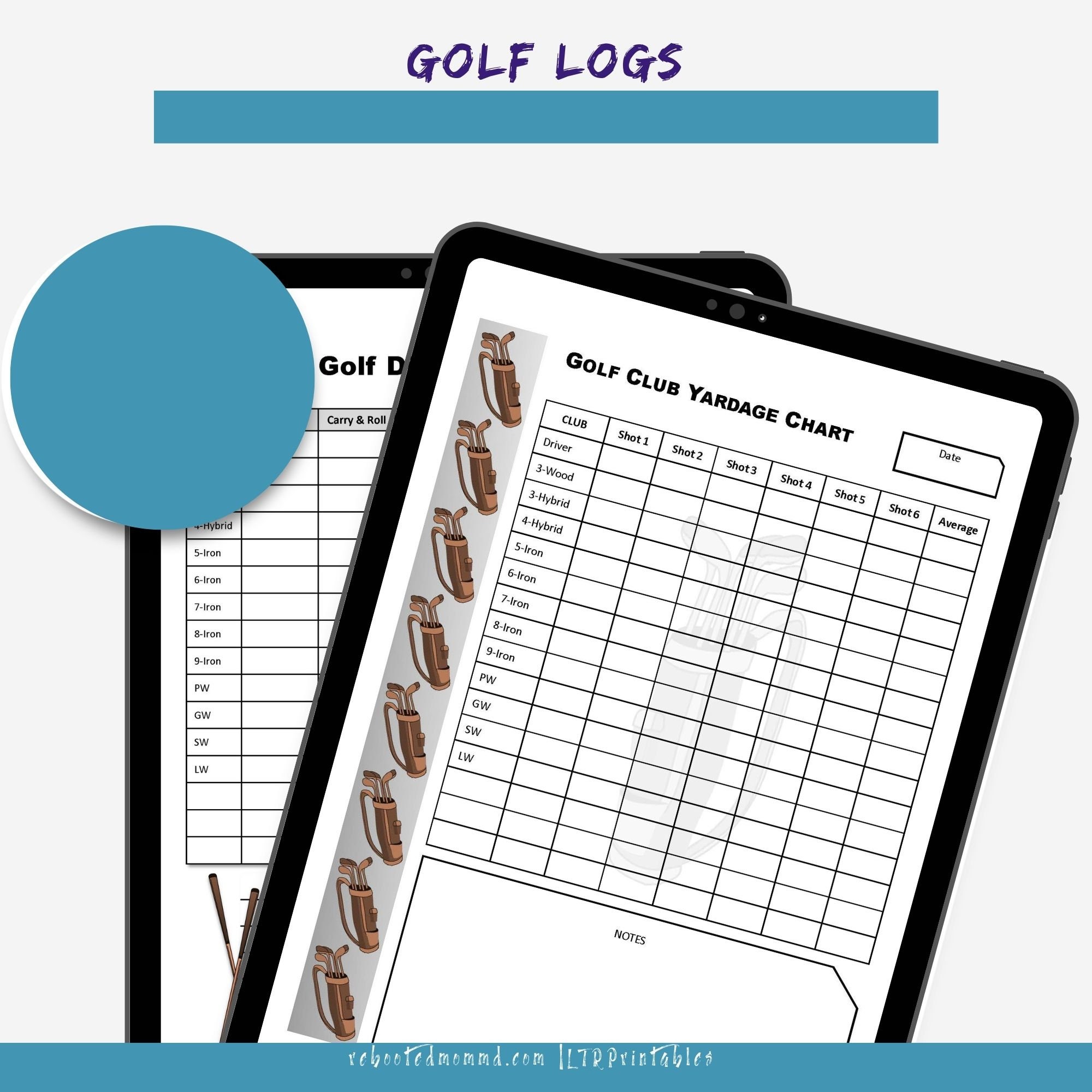 Golf Log Printables | Golf Journal | Golf Diary | Golf Notebook | Golf ...