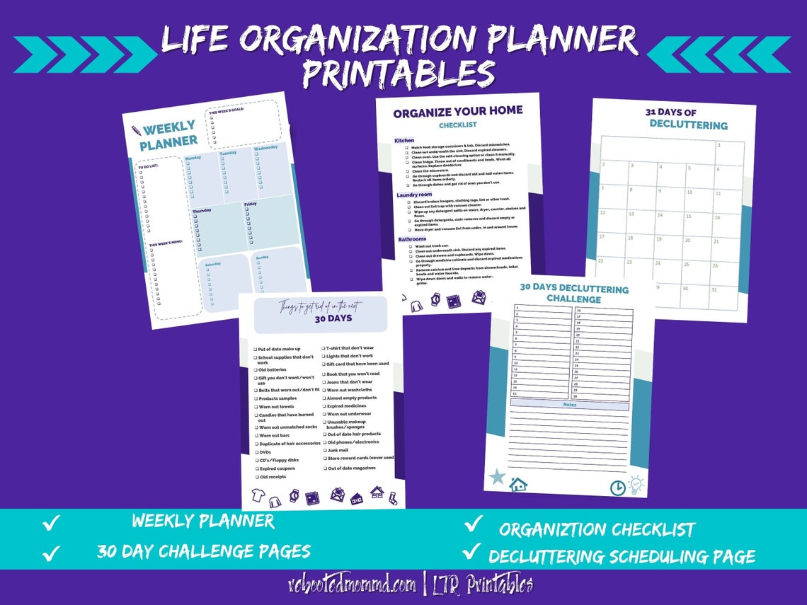 Life Organization Planner Printables Life Planner Pages home Planner ...