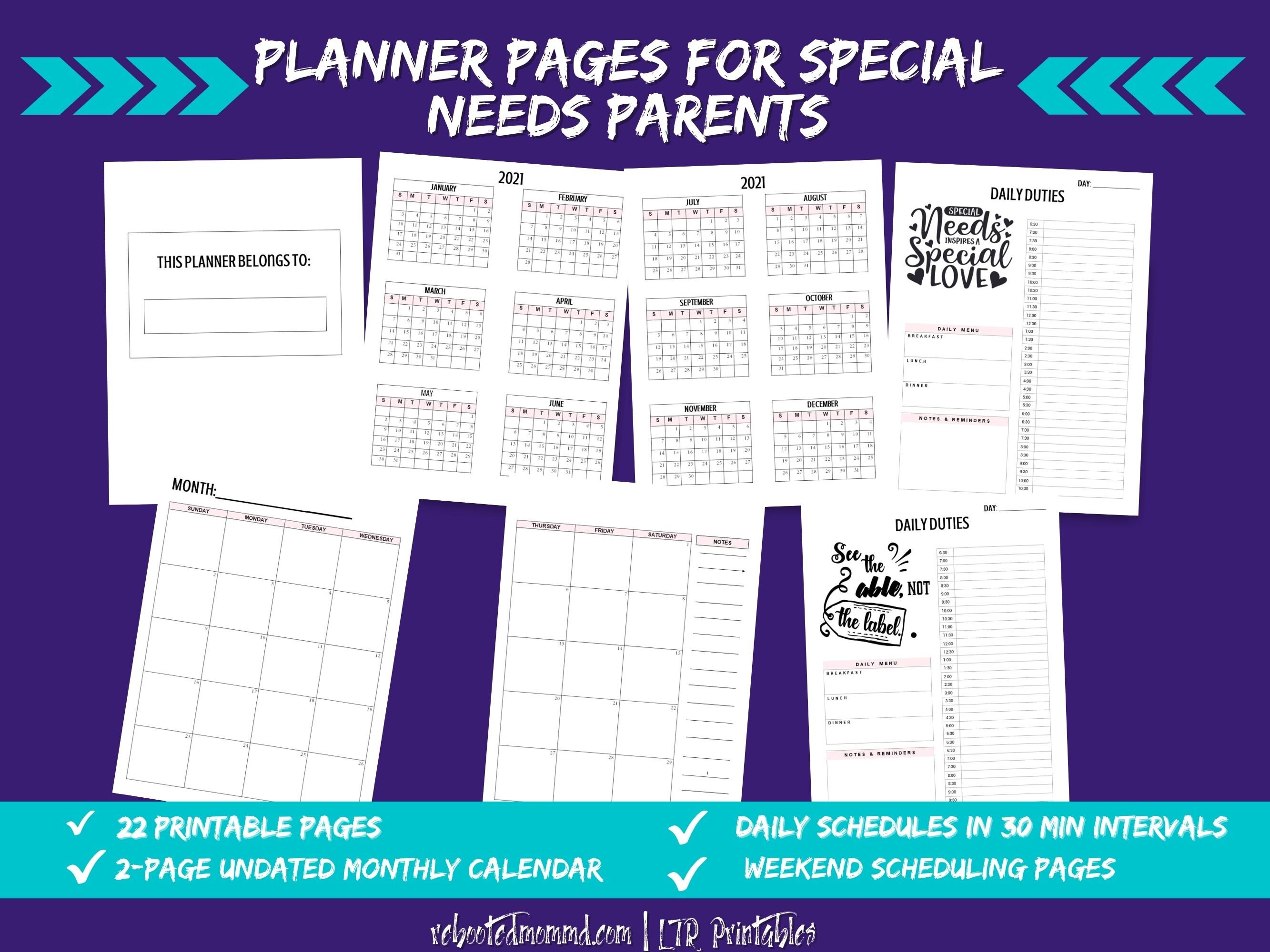 Special Needs Journal Printable Pages | Special Needs Binder | Autism ...