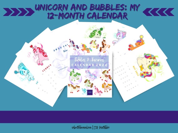 Printable Calendar |Digital Download | 12-Month Calendar| Calendar ...