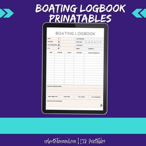 Boating Logbook Printables Boating Journal Boating Diary Boating ...