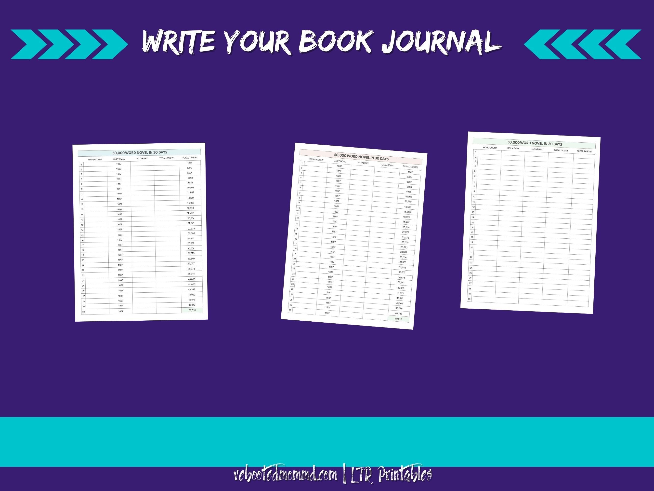 Write Your Book Journal | Writing Journal | Writing Guide | Finish Your ...