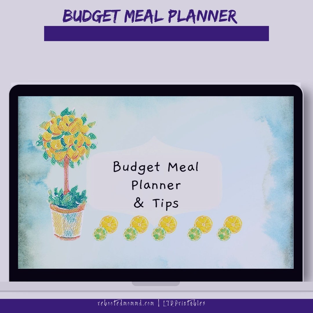 Budget Meal Plan Printables Grocery List Meal Planner Etsy
