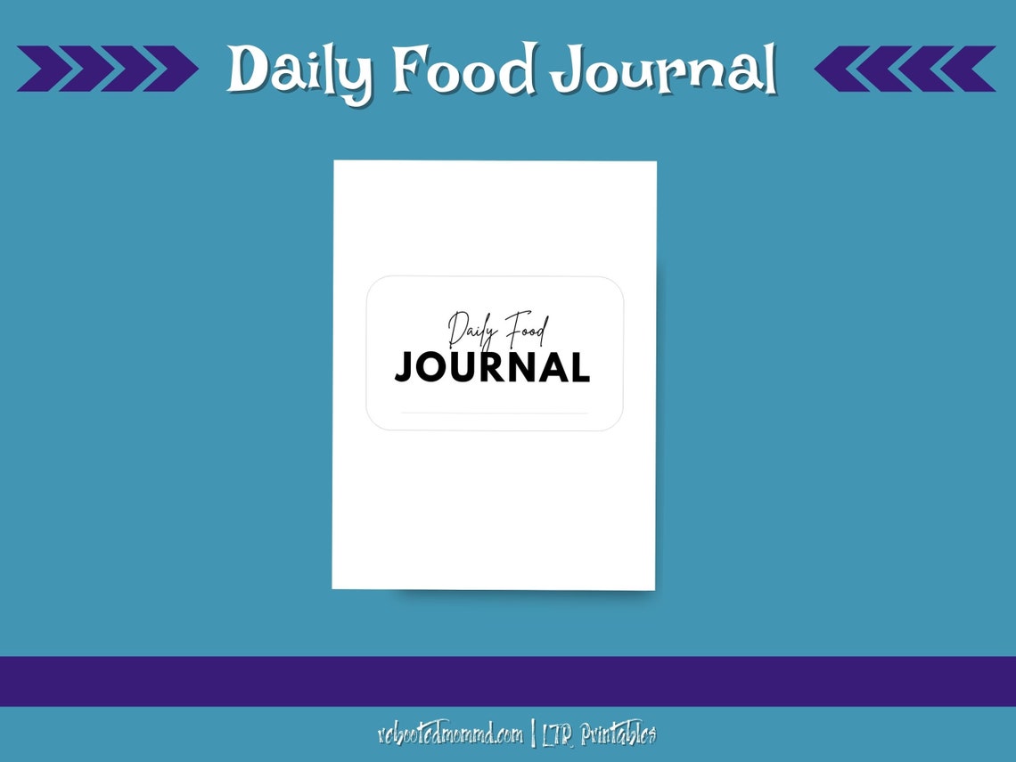 Daily Food Journal Page Printables Food Journal Meal Planner Daily Meal ...