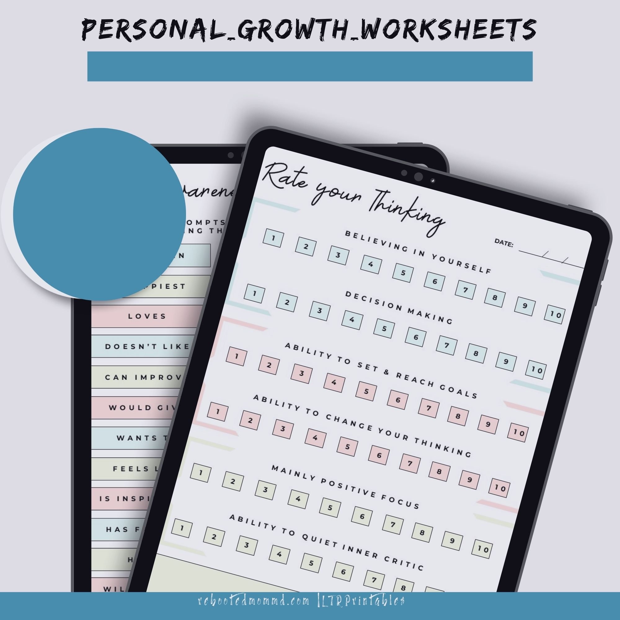 Personal Growth Plan Worksheets Growth Plan Printables Growth Mindset ...