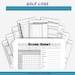 Golf Log Printables | Golf Journal | Golf Diary | Golf Notebook | Golf ...