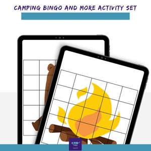 Camping Bingo and More Activity Set | Fun Family Games for Camping ...
