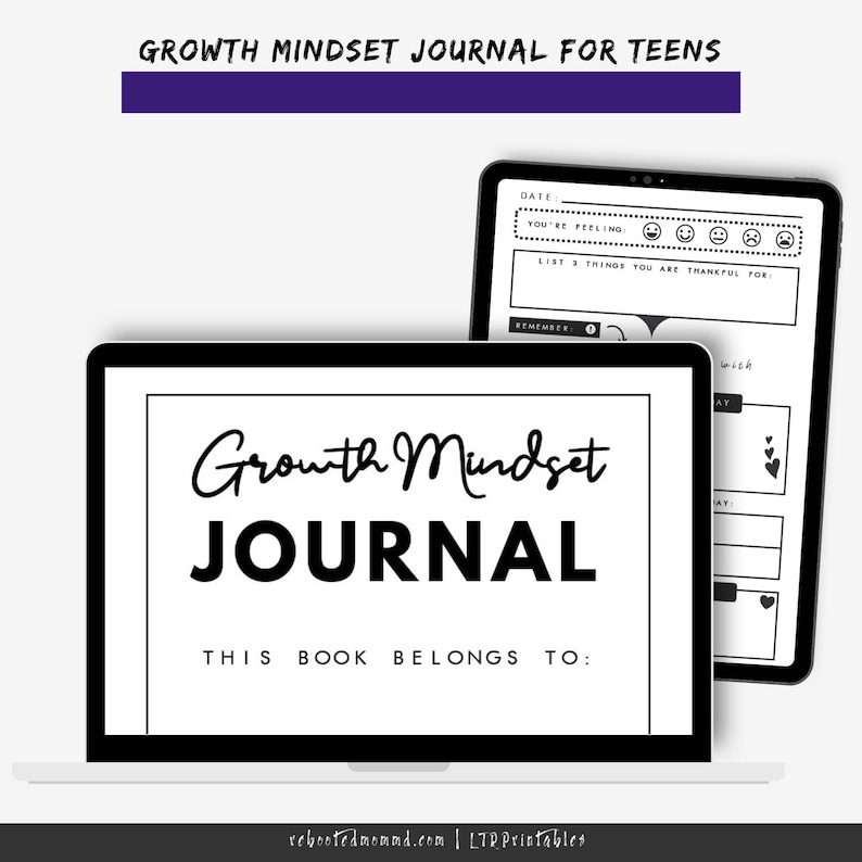Growth Mindset Journal for Teens | Growth Mindset Printables | Journal ...