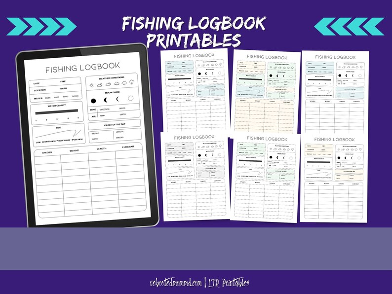 Fishing Logbook Printables | Fishing Journal | Fishing Planner ...