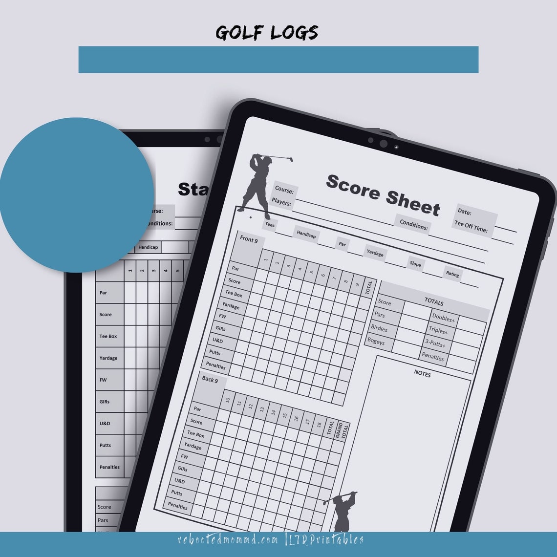 Golf Log Printables | Golf Journal | Golf Diary | Golf Notebook | Golf ...