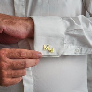 14K Gold Personalized Name Cufflinks,customized Cufflinks,groom Wedding ...