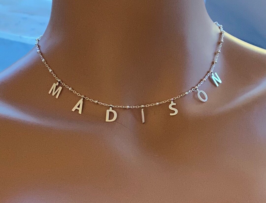 Name Necklace - Initial Necklace - Letter Necklace - Custom Necklace ...