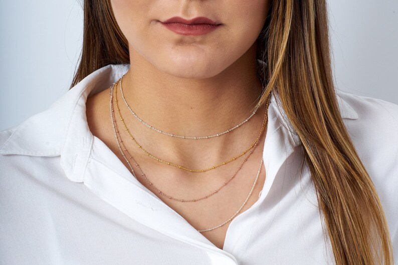 925K Sterling Silver Cable Ball Chain Dainty Cable Chain - Etsy