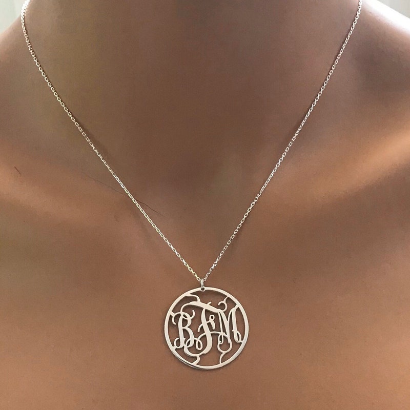 Monogram Necklace - Etsy