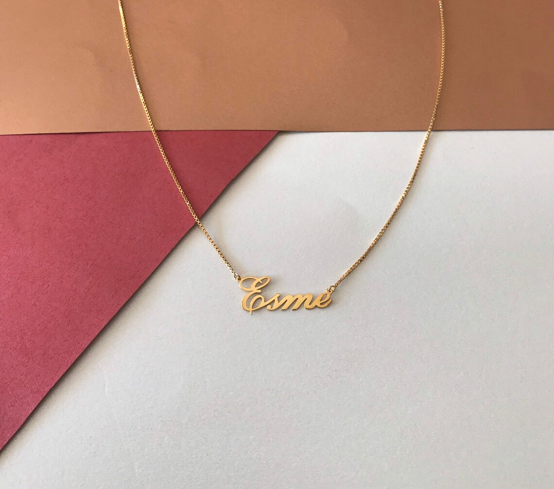 Best Dainty Name Necklace Tiny Name Necklace for Her - Etsy