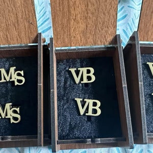 14K Gold Personalized Name Cufflinks-customized Cufflinks-groom Wedding ...
