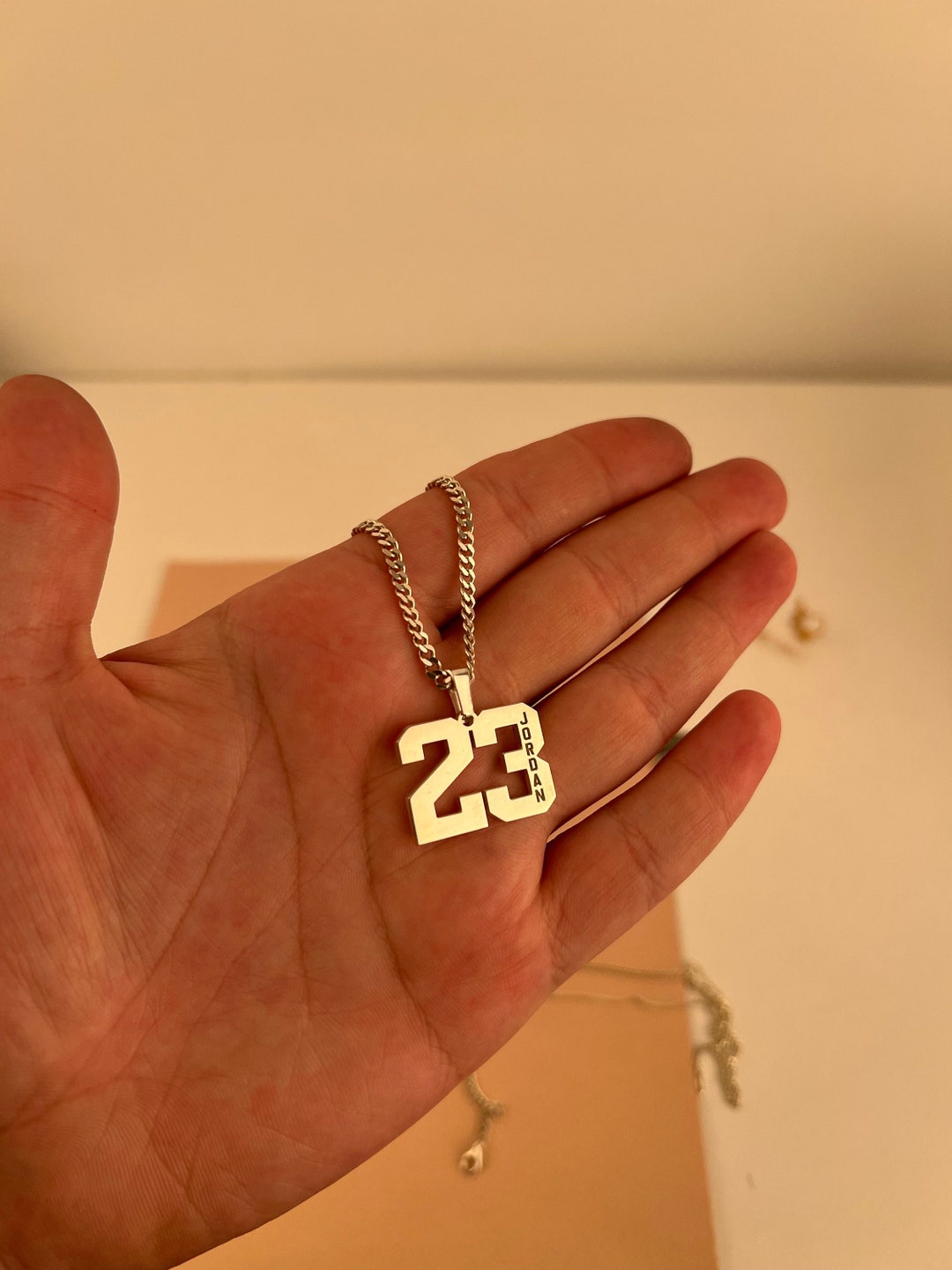 Sport Number Necklace, Gold Number Necklace, Year Necklace, Custom ...