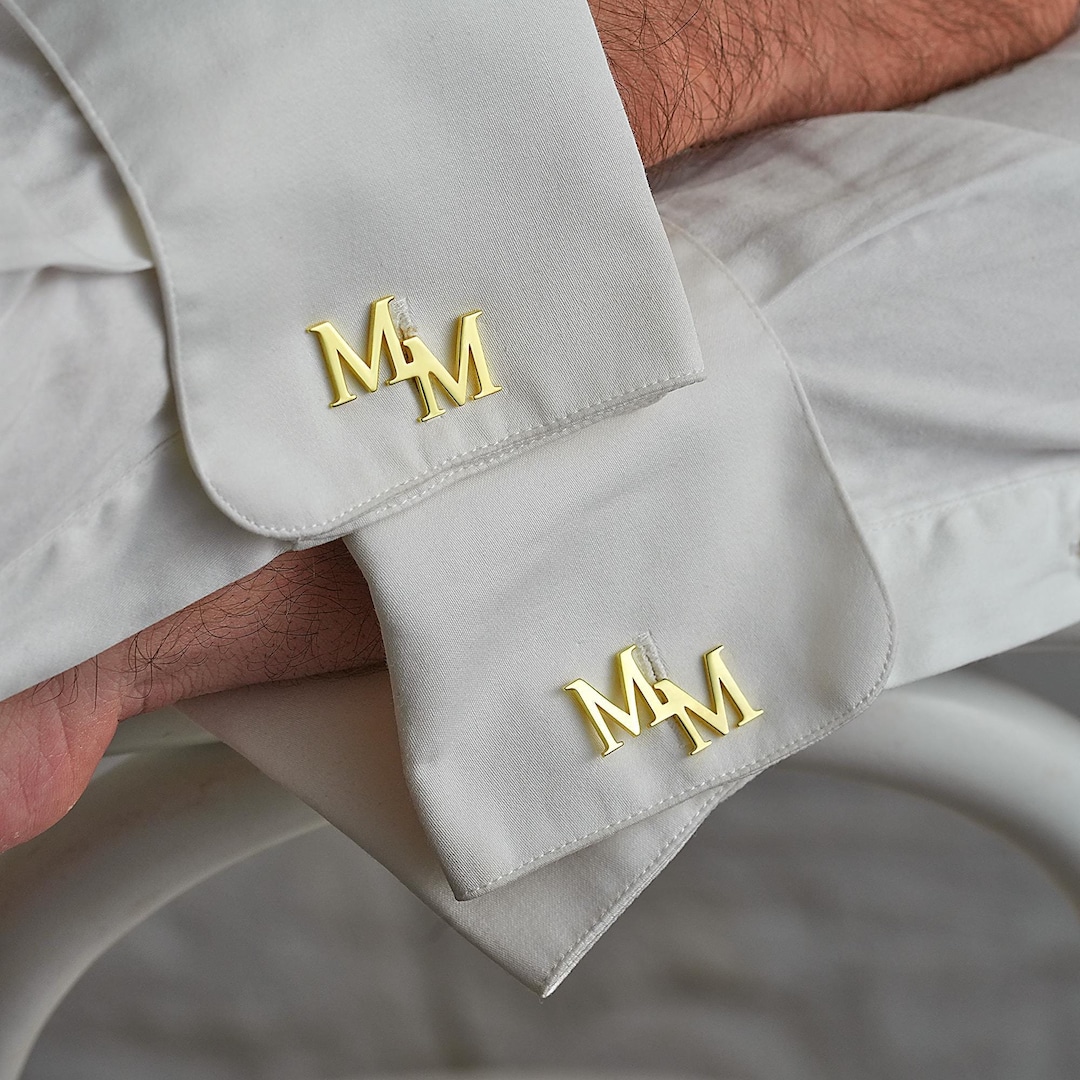 14K Gold Personalized Name Cufflinks,customized Cufflinks,groom Wedding ...