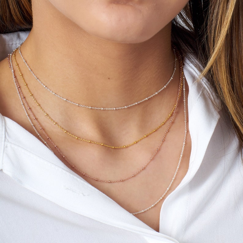 925K Sterling Silver Cable Ball Chain Dainty Cable Chain - Etsy