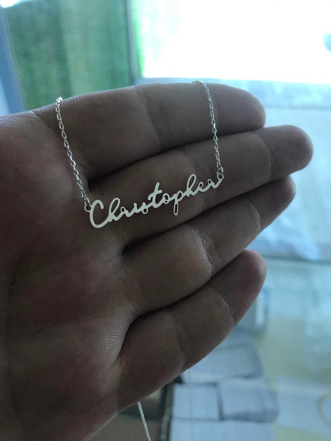 Sterling Silver Name Necklace Name Necklace Personalized | Etsy