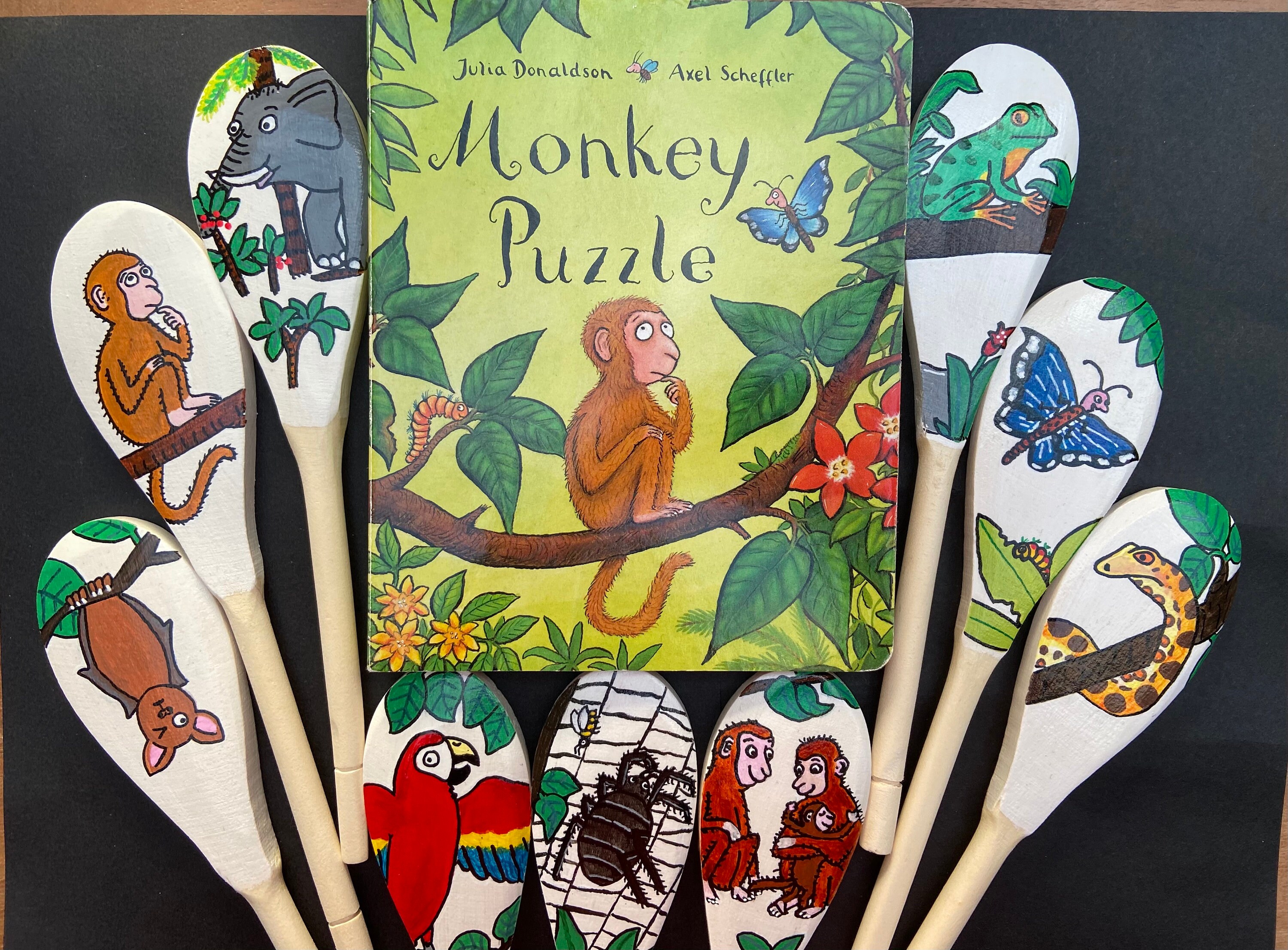 Monkey Puzzle Story Spoons - Etsy UK