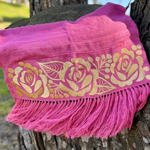 Mexican Rebozo, Mexican Shawl Wrap, Rebozo Bordado, Embroidered Rebozo ...