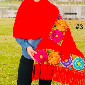 Mexican Rebozo, Mexican Shawl Wrap, Rebozo Bordado, Embroidered Rebozo ...