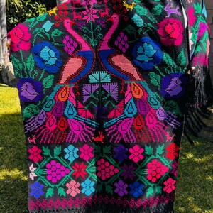 Mexican Rebozo, Mexican Shawl Wrap, Rebozo Bordado, Embroidered Rebozo ...