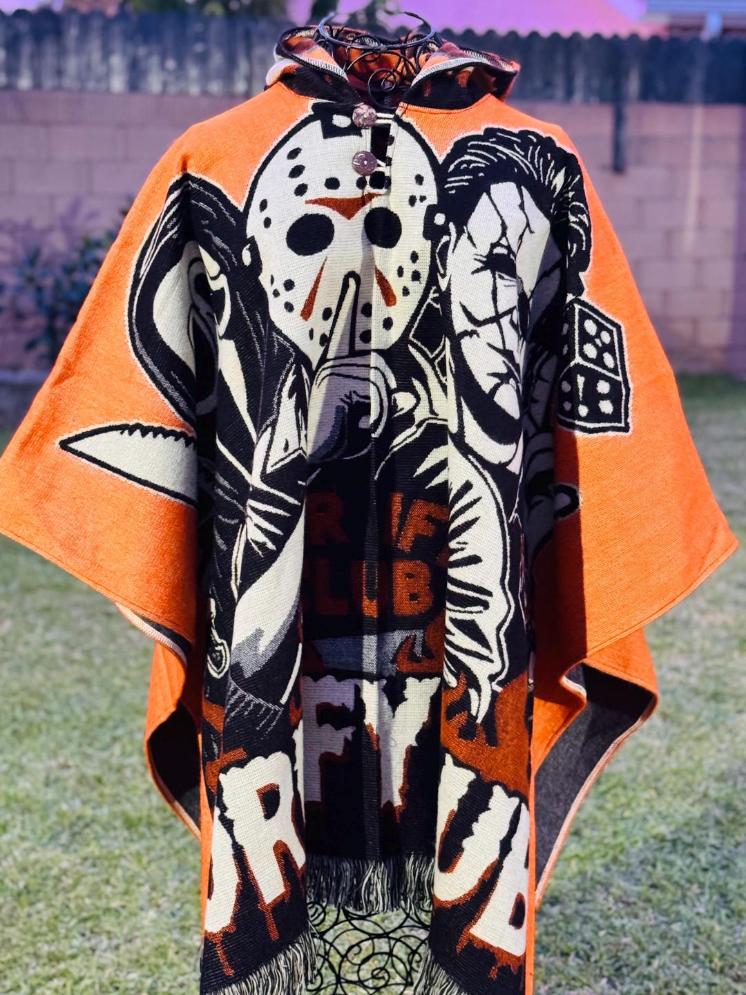 Horror Movie Characters Alpaca Poncho, Unisex One Size Very Soft and ...