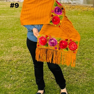Mexican Rebozo, Mexican Shawl Wrap, Rebozo Bordado, Embroidered Rebozo ...