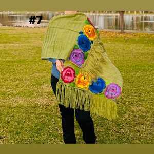 Mexican Rebozo, Mexican Shawl Wrap, Rebozo Bordado, Embroidered Rebozo ...