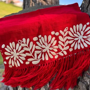 Mexican Rebozo, Mexican Shawl Wrap, Rebozo Bordado, Embroidered Rebozo ...