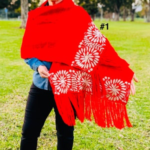 Mexican Rebozo, Mexican Shawl Wrap, Rebozo Bordado, Embroidered Rebozo ...