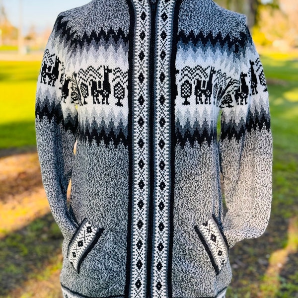 Alpaca Full Zip Sweater - Etsy