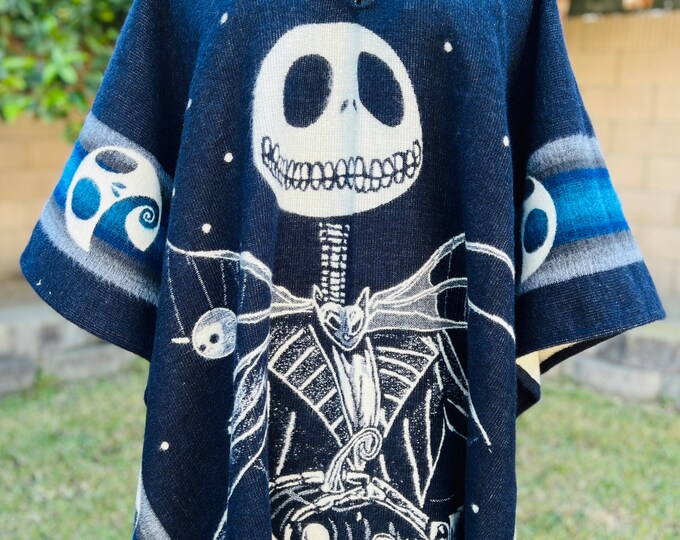 The Nightmare Before Christmas Poncho. Handcrafted Alpaca Wool Poncho ...