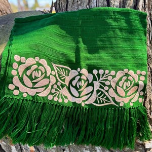 Mexican Rebozo, Mexican Shawl Wrap, Rebozo Bordado, Embroidered Rebozo ...