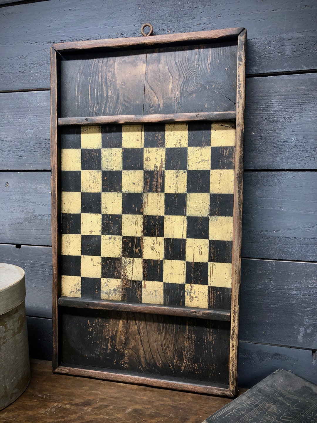 Black and Yellow Checkers Board 12” X 21” - Etsy