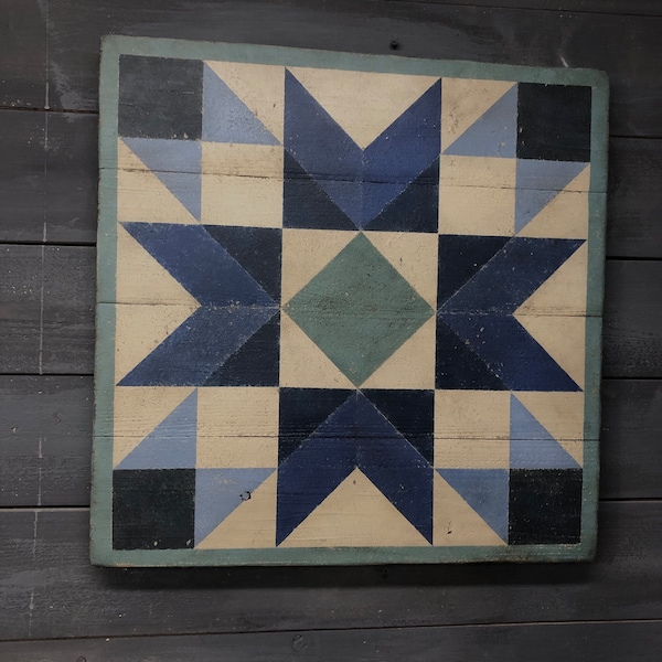 Blue Barn Quilt - Etsy