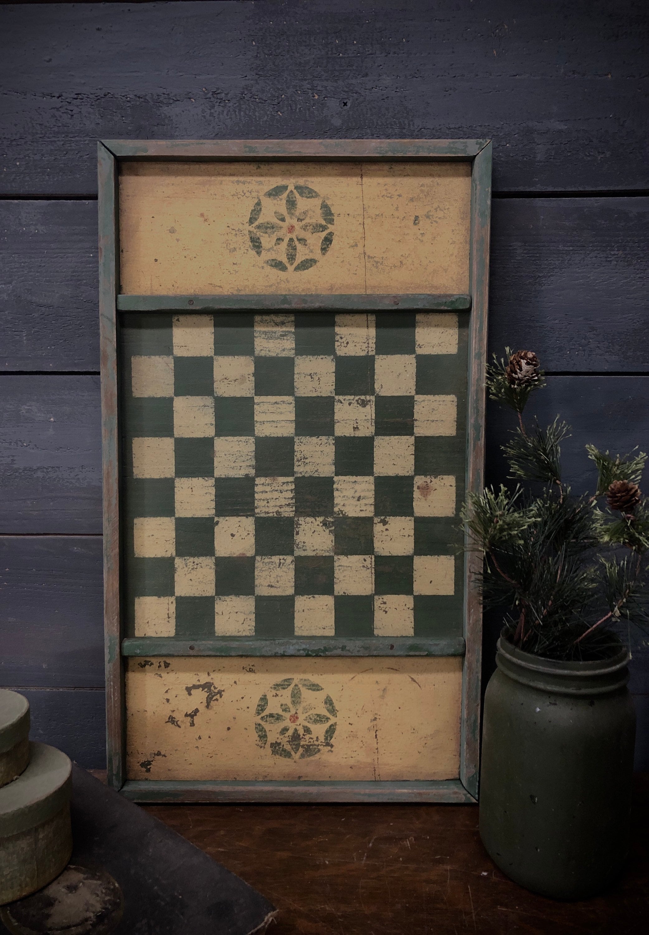 Green and Yellow Checkers Board 12” X 21” - Etsy